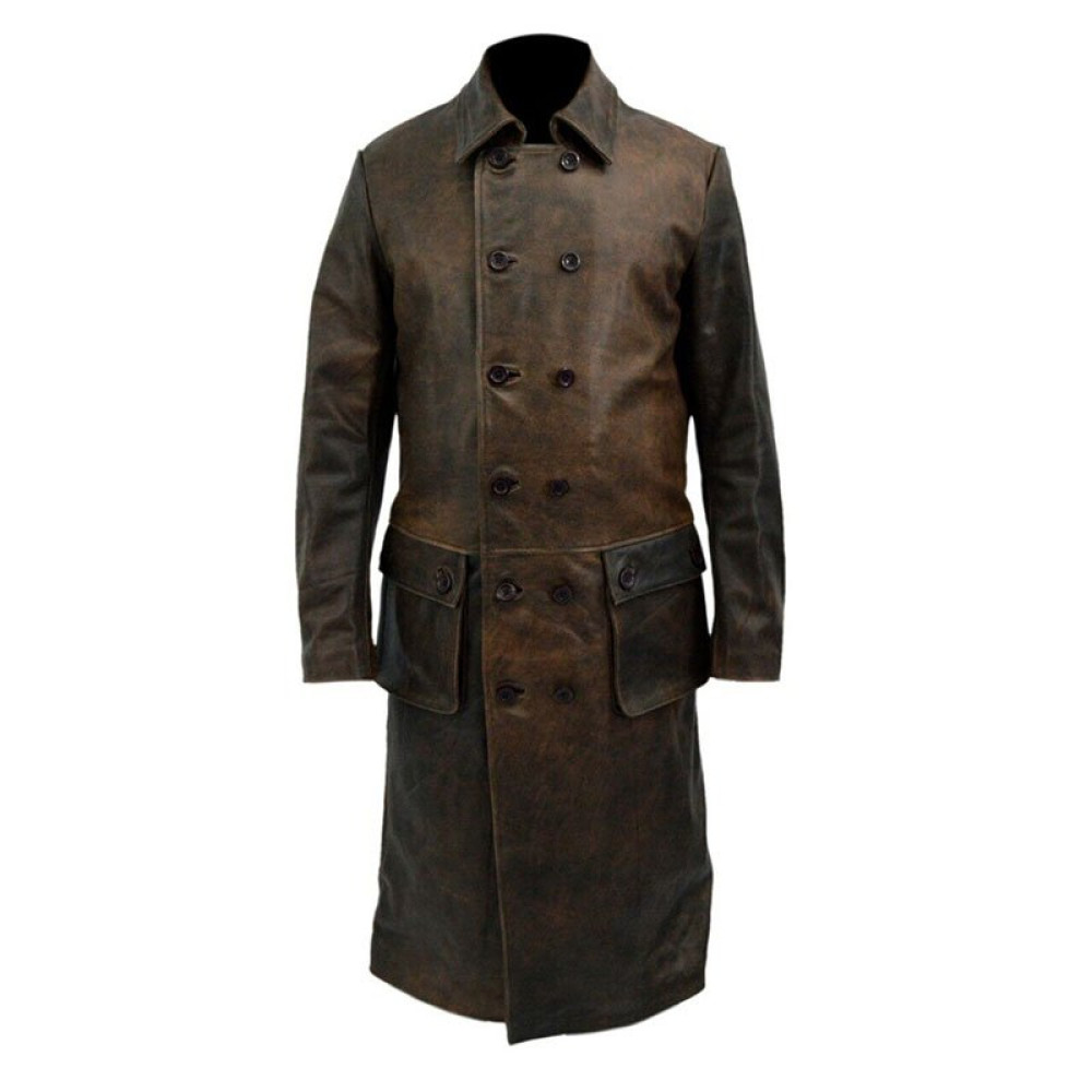 Declan Harp Jason Momoa Frontier Leather Coat - Dziner Jacket