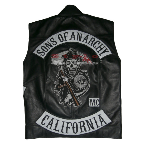 Sons of Anarchy Jax Teller Jacket With SOA Patches - Dziner Jacket
