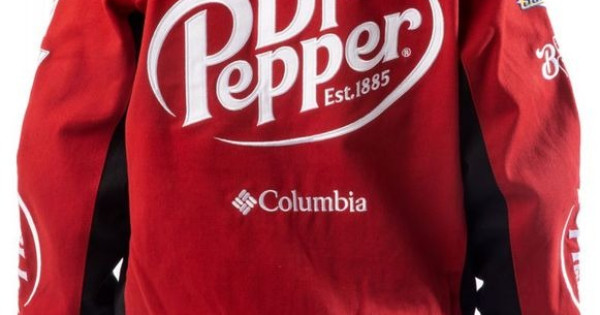 Red Cotton Dr. Pepper Racing Jacket Sale - Dziner Jacket